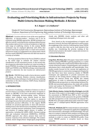 Evaluating and Prioritizing Risks in Infrastructure Projects by Fuzzy ...