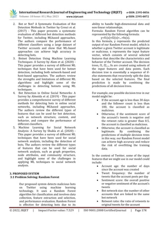 Detecting Malicious Bots in Social Media Accounts Using Machine Learning Technology. | PDF ...