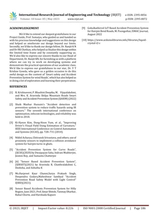 Smart Safety and Accident Prevention System for Curve Roads | PDF