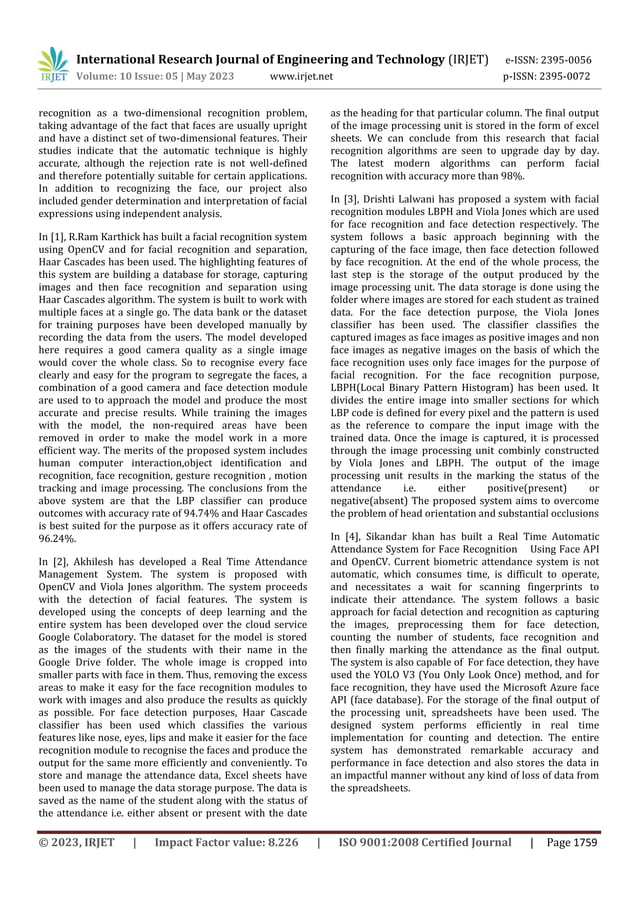 Real Time Image Based Attendance System Using Python Pdf Computing Technology And Computing