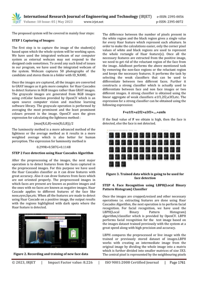 Real Time Image Based Attendance System Using Python Pdf