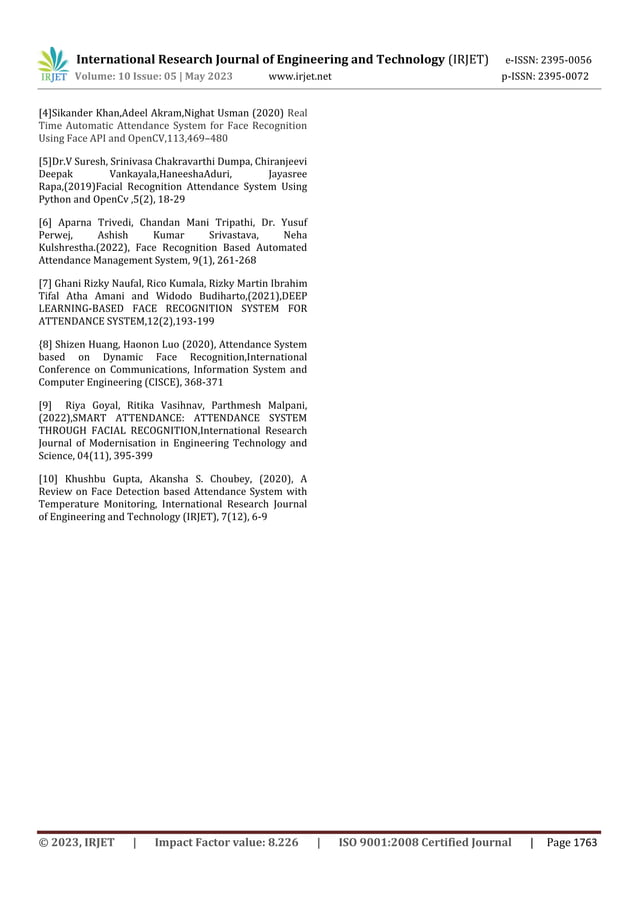 Real Time Image Based Attendance System Using Python Pdf Computing Technology And Computing