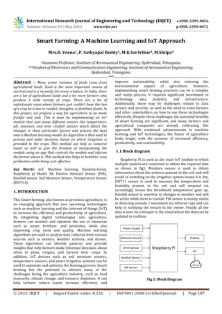 Smart Farming: A Machine Learning and IoT Approach | PDF