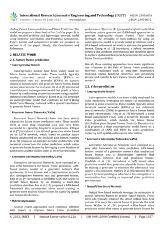 AN EFFICIENT MODEL FOR VIDEO PREDICTION | PDF