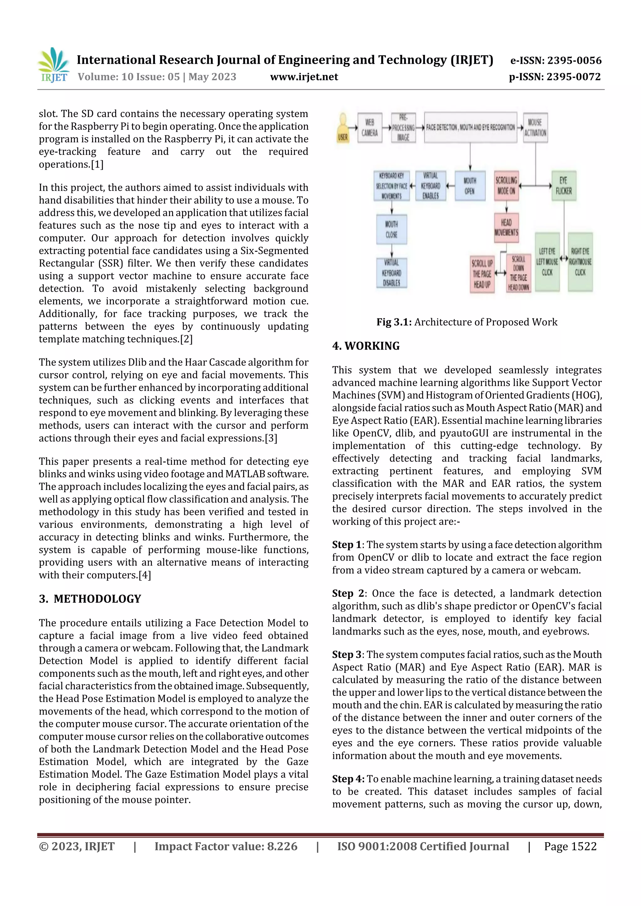 Mouse Cursor Control Hands Free Using Deep Learning | PDF