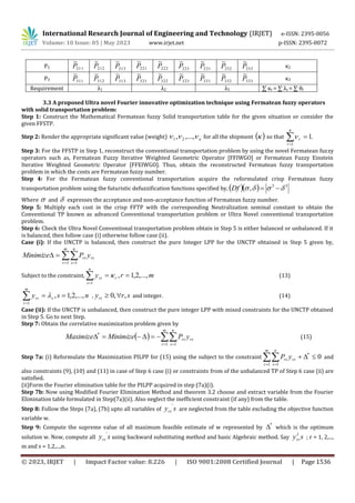 ULTRA NOVEL FOURIER INNOVATIVE OPTIMIZATION TECHNIQUE FOR ANALYSIS OF FERMATEAN FUZZY OPERATORS ...