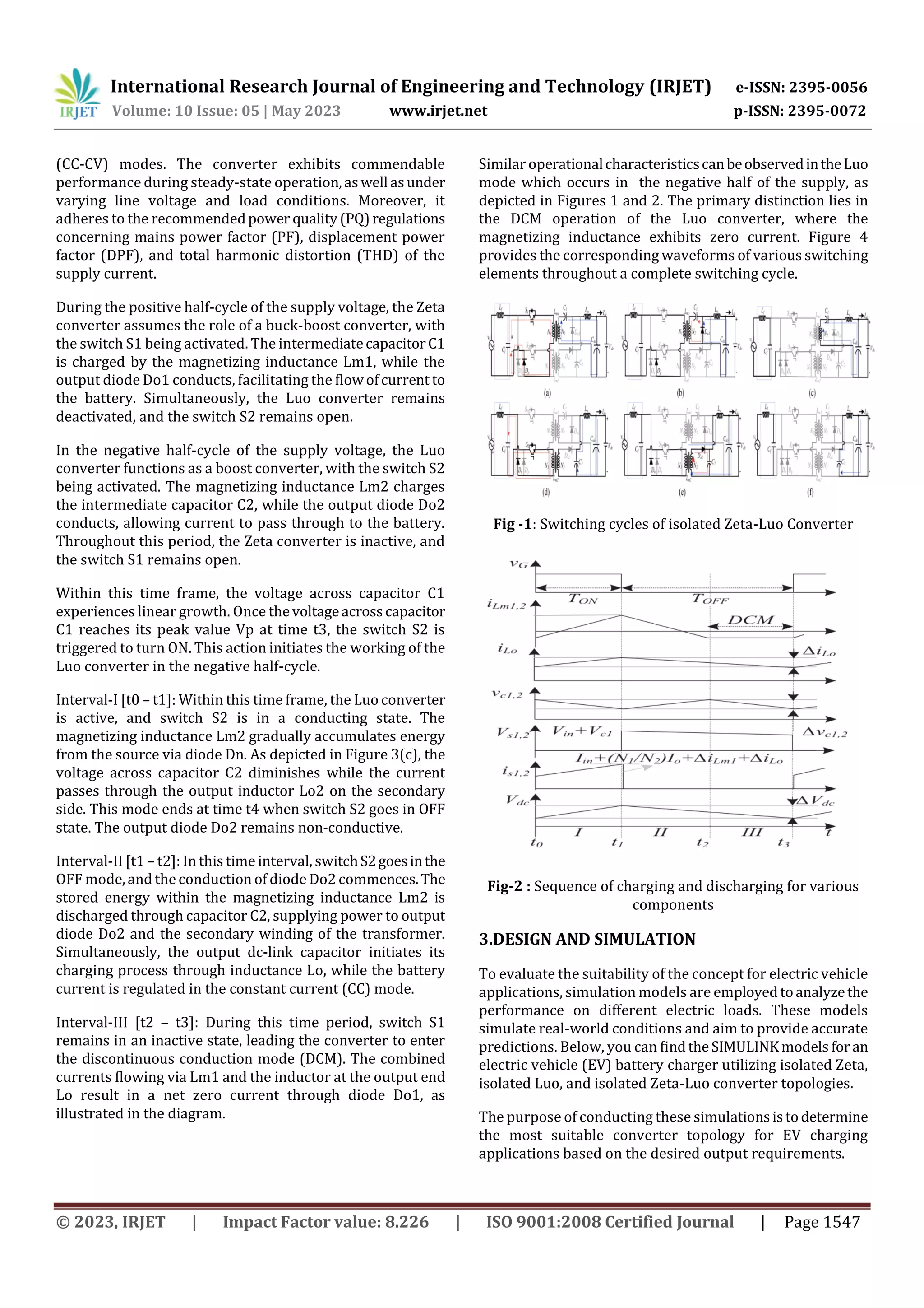Design and Implementation of Isolated Zeta-Luo Converter for EV Charging Applications | PDF