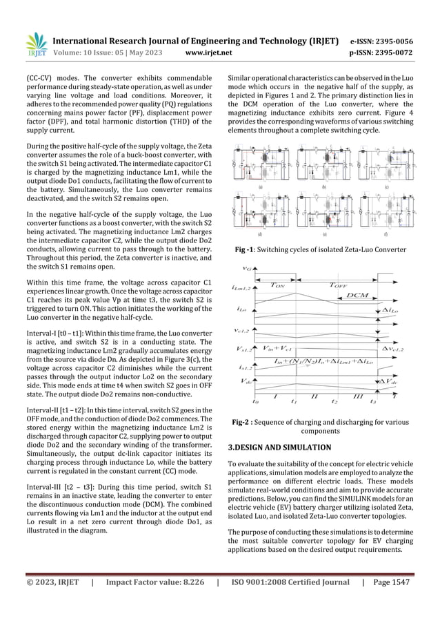 Design and Implementation of Isolated Zeta-Luo Converter for EV Charging Applications | PDF