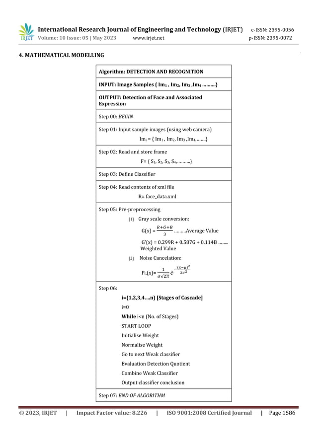 Emotion Detection Using Facial Expression Recognition to Assist the Visually Impaired | PDF