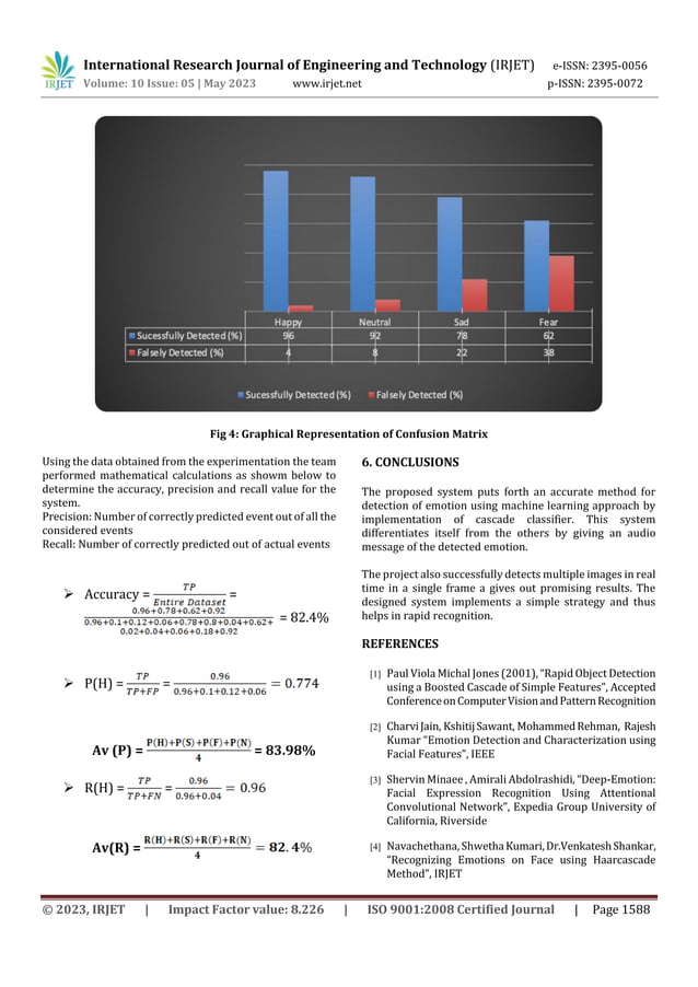 Emotion Detection Using Facial Expression Recognition to Assist the Visually Impaired | PDF