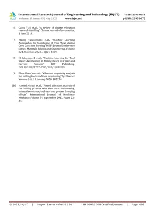 ANALYSIS OF TOOL WEAR IN MILLING USING MACHINE LEARNING TECHNIQUE | PDF