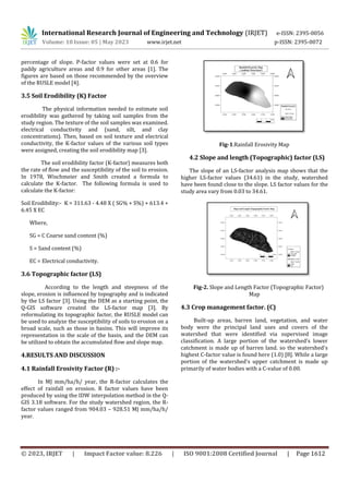 Estimation Of Soil Erosion In Andhale Watershed Using USLE And GIS | PDF | Agriculture | Industries