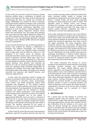 Pothole Detection Using ML and DL Algorithms | PDF | Technology Industry | Industries