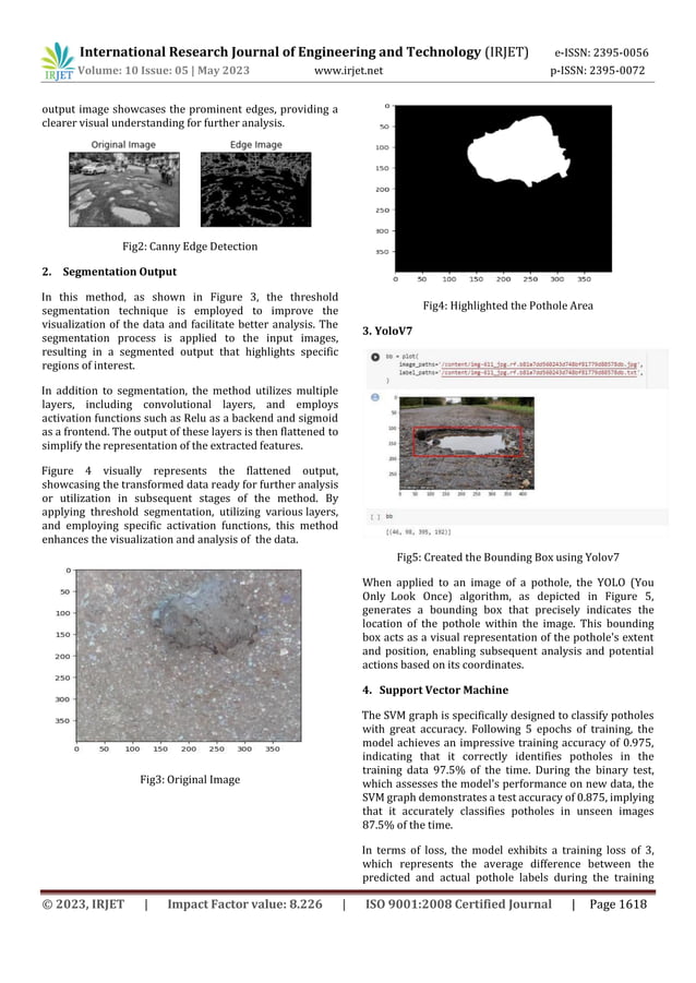 Pothole Detection Using ML and DL Algorithms | PDF Pothole Detection Using ML and DL Algorithms | PDF