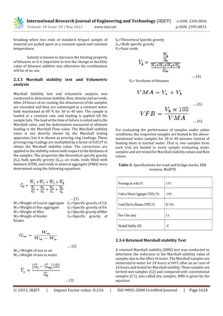 MARSHALL MIX DESIGN FOR COASTAL ROADS IN KERALA | PDF