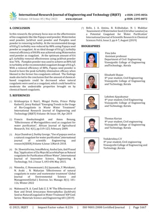 Fruit Seeds as Potential Coagulants in Water Purgation | PDF