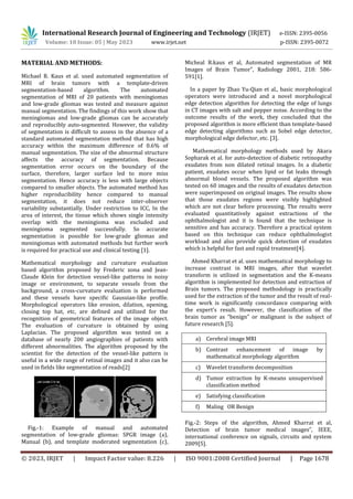 Trends and Techniques of Medical Image Analysis and Brain Tumor Detection | PDF