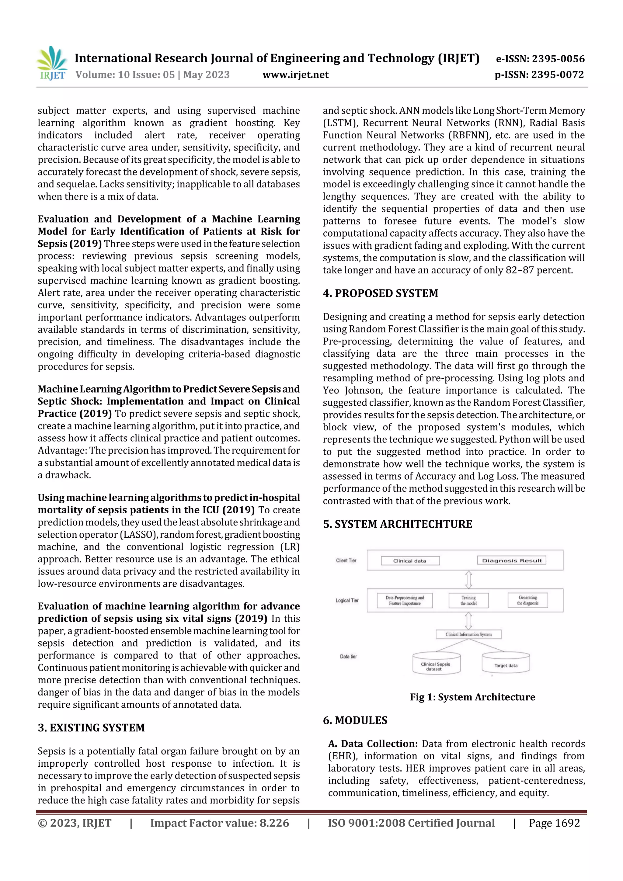 Sepsis Prediction Using Machine Learning | PDF