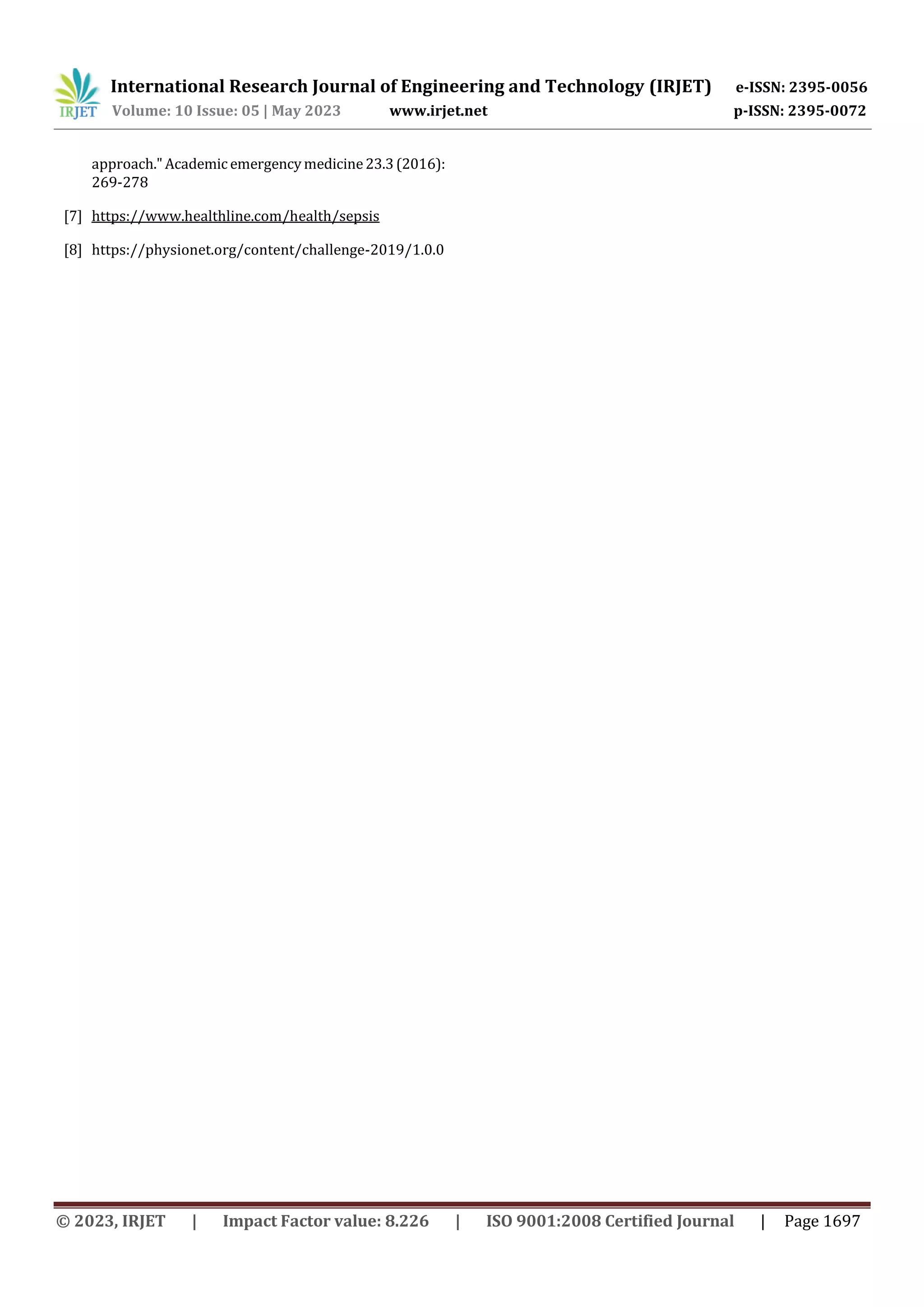 Sepsis Prediction Using Machine Learning Pdf