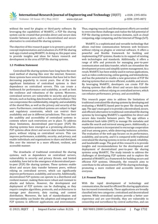 P2P File Sharing Web App | PDF