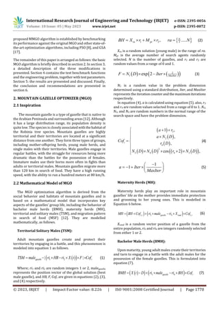 Modified Mountain Gazelle Optimizer Based on Logistic Chaotic Mapping and Truncation Selection ...