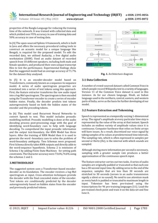 MULTILINGUAL SPEECH TO TEXT CONVERSION USING HUGGING FACE FOR DEAF PEOPLE | PDF