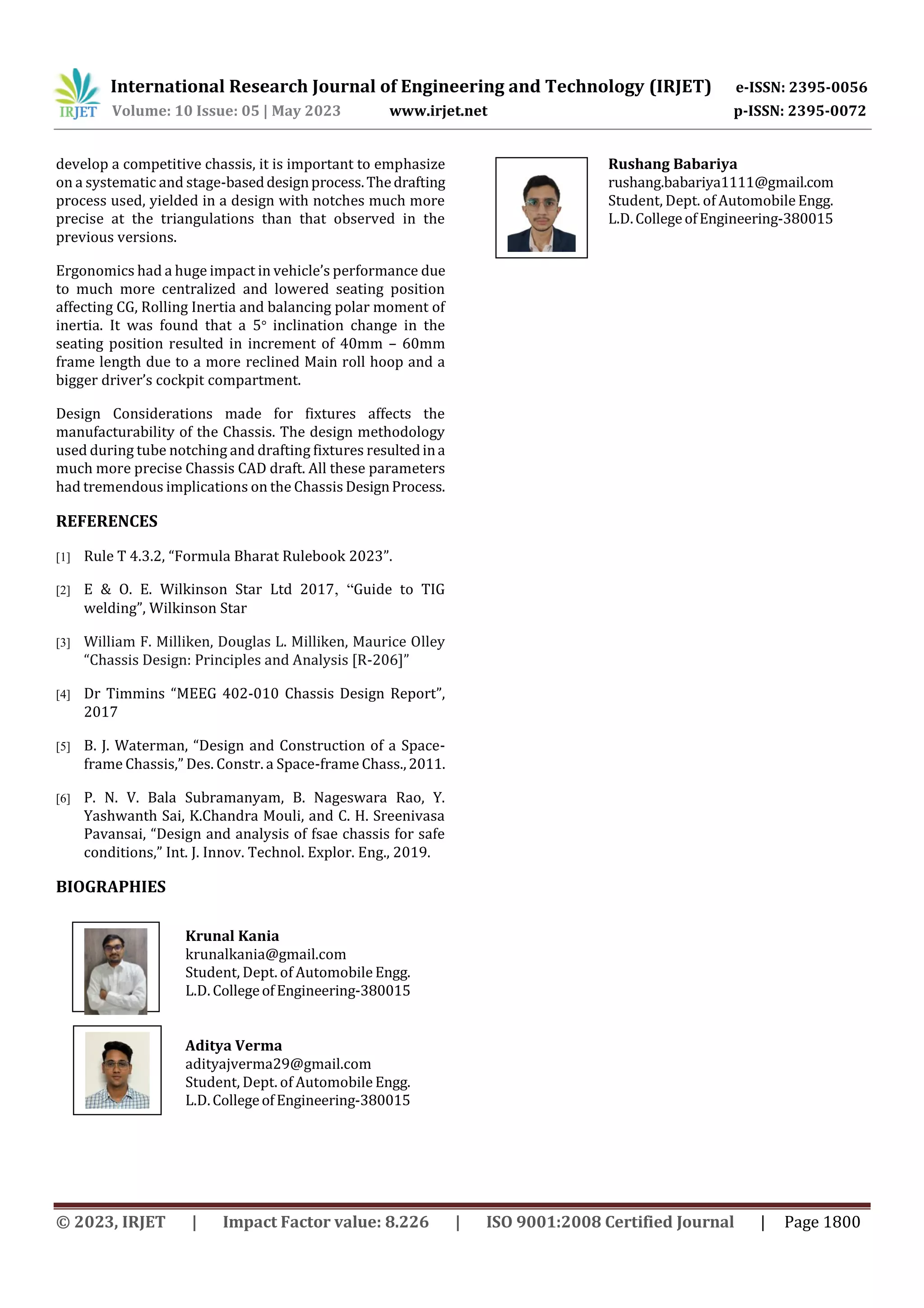 Design & Development of Formula Student Chassis | PDF