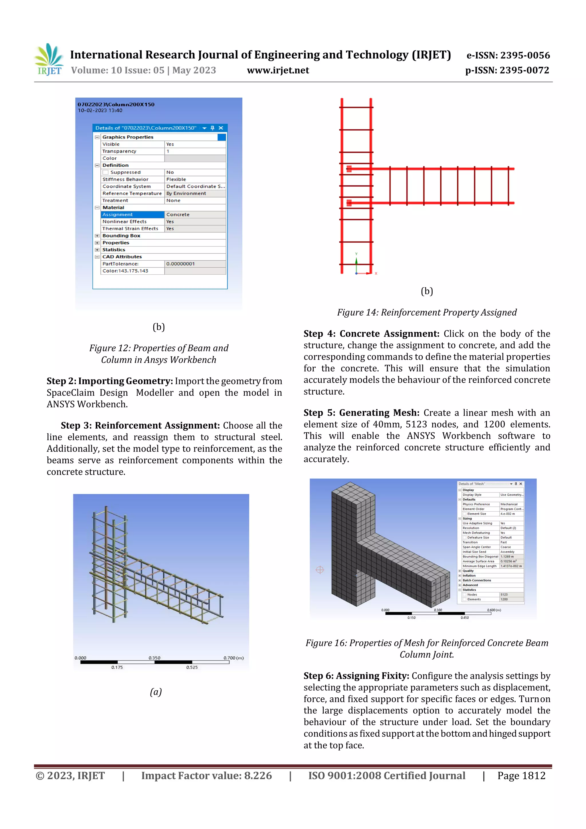 STRUCTURAL BEHAVIOR OF RETROFIT BEAM COLUMN JUNCTION USING ANSYS | PDF