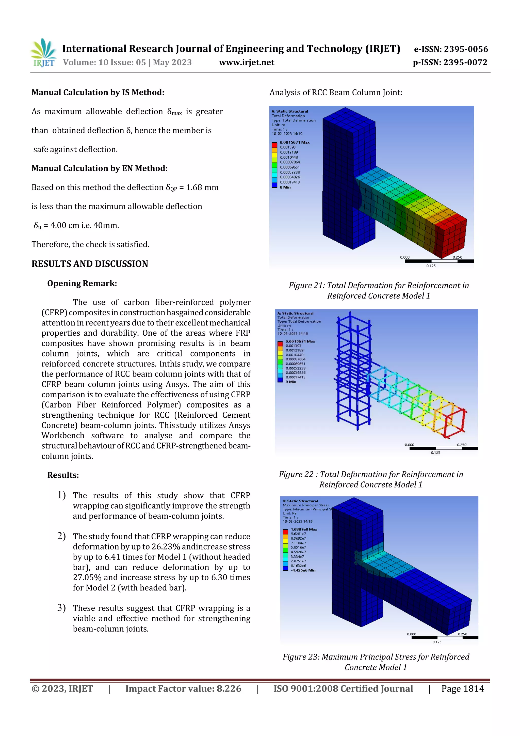 STRUCTURAL BEHAVIOR OF RETROFIT BEAM COLUMN JUNCTION USING ANSYS | PDF