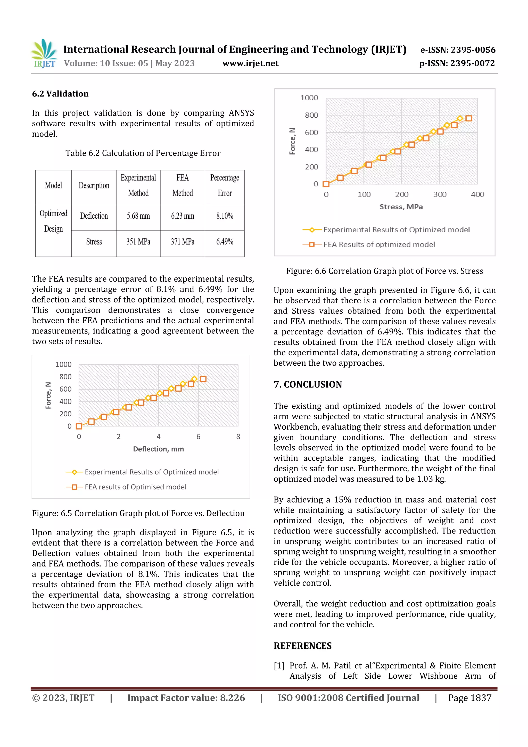 STRESS ANALYSIS & OPTIMIZATION OF A LOWER CONTROL ARM OF SUSPENSION SYSTEM BY USING OPTISTRUCT | PDF