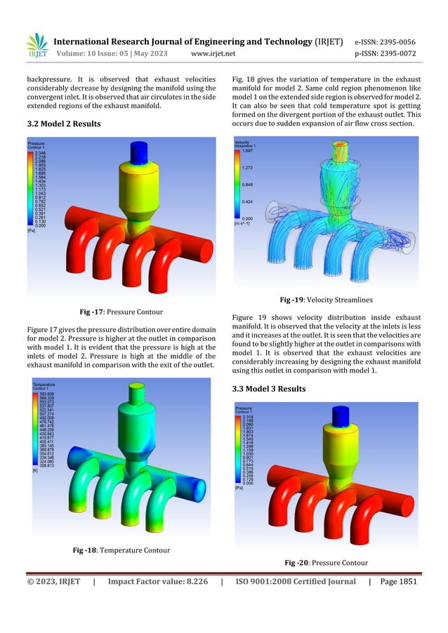 Design, Analysis and Comparative Study of Exhaust Manifold for a Multi-Cylinder Four Stroke SI ...