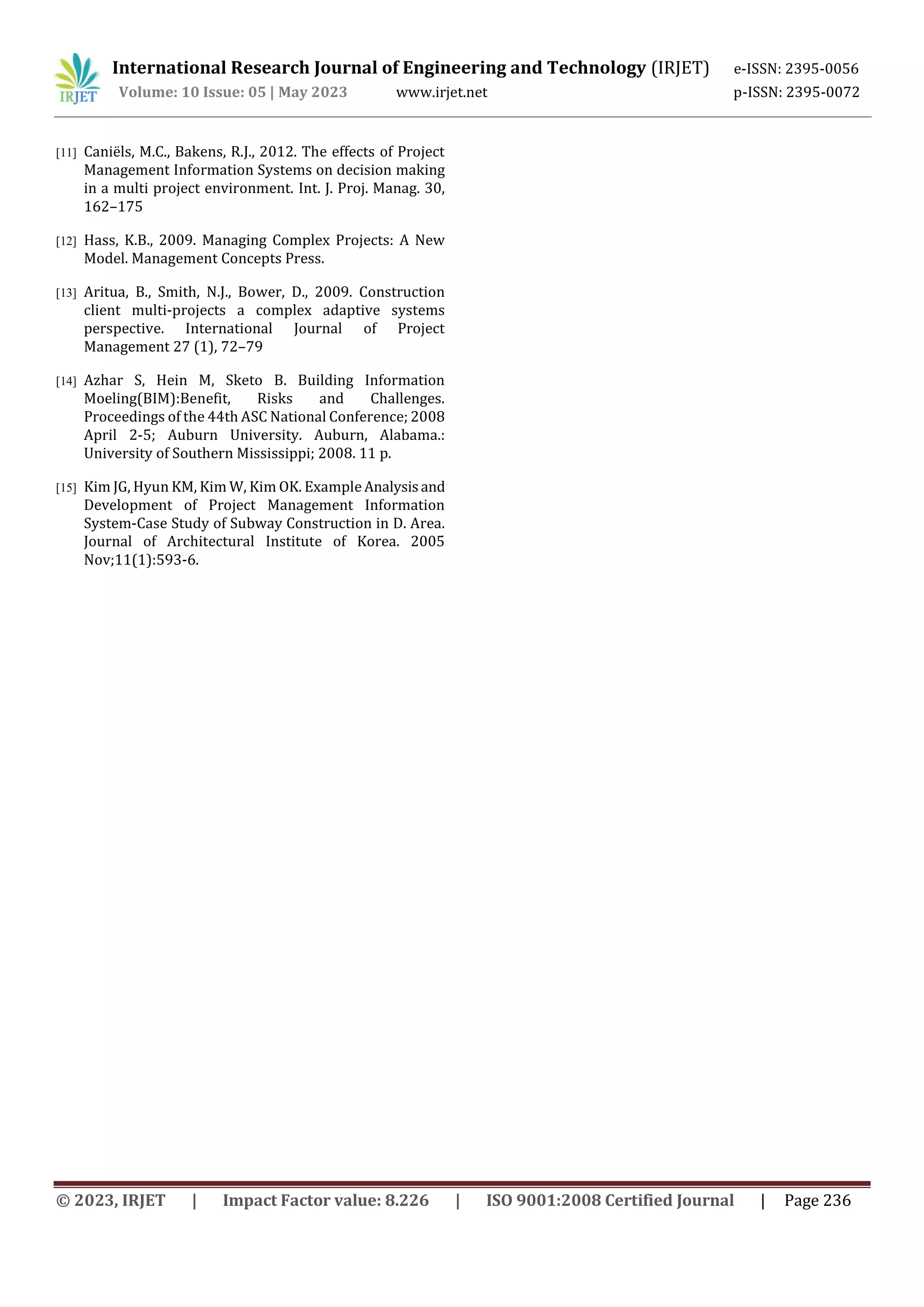 Integrating Project Management Information System And Bim For Inspecting And Coordinating In All