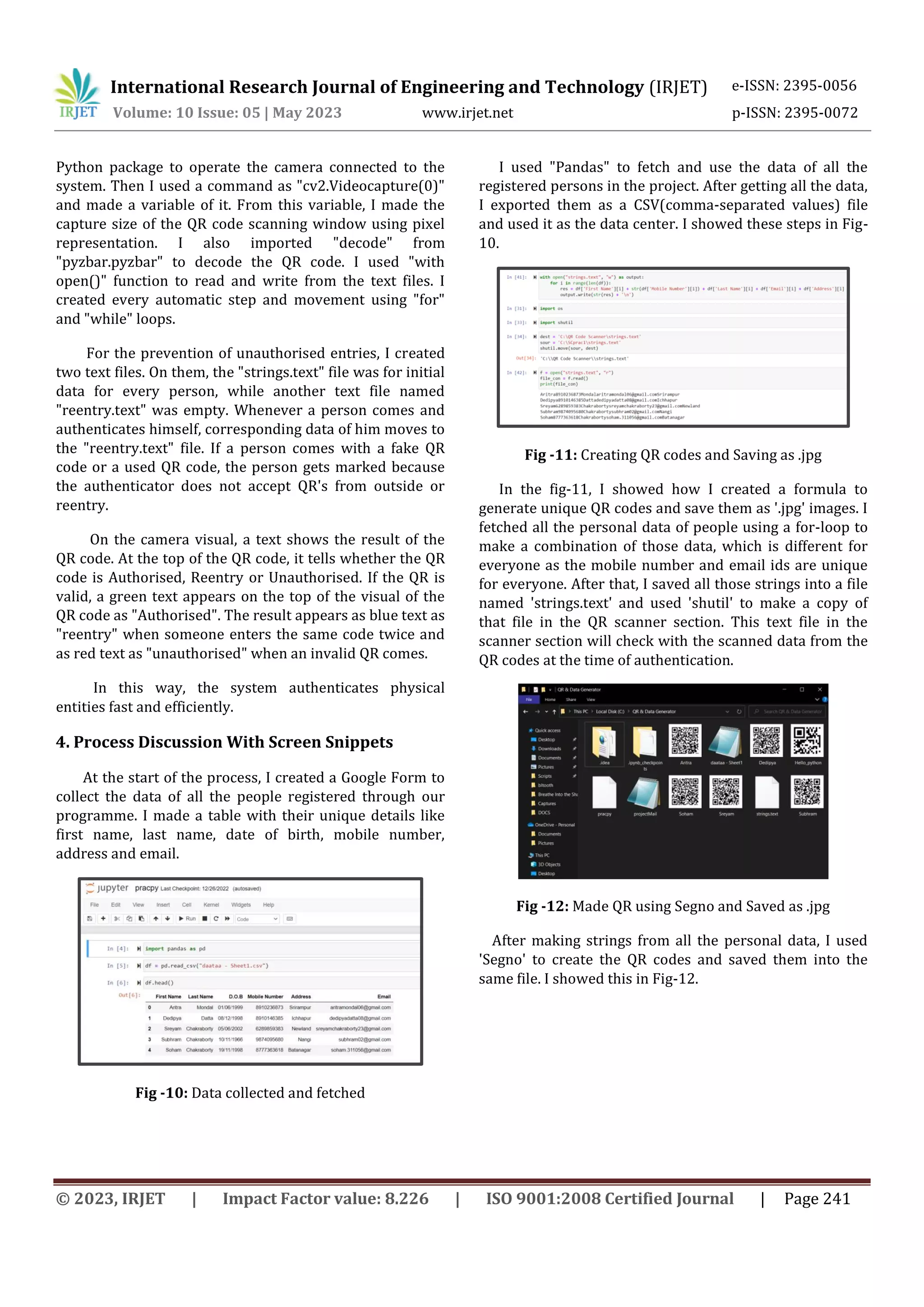 A Barcode Based Prototype Authentication System Using Python Programming And Database