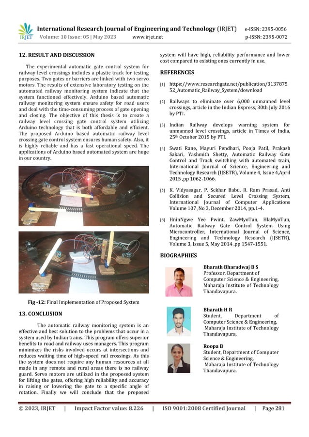 AUTOMATED RAILWAY MONITORING SYSTEM | PDF | Rail Travel | Travel Type