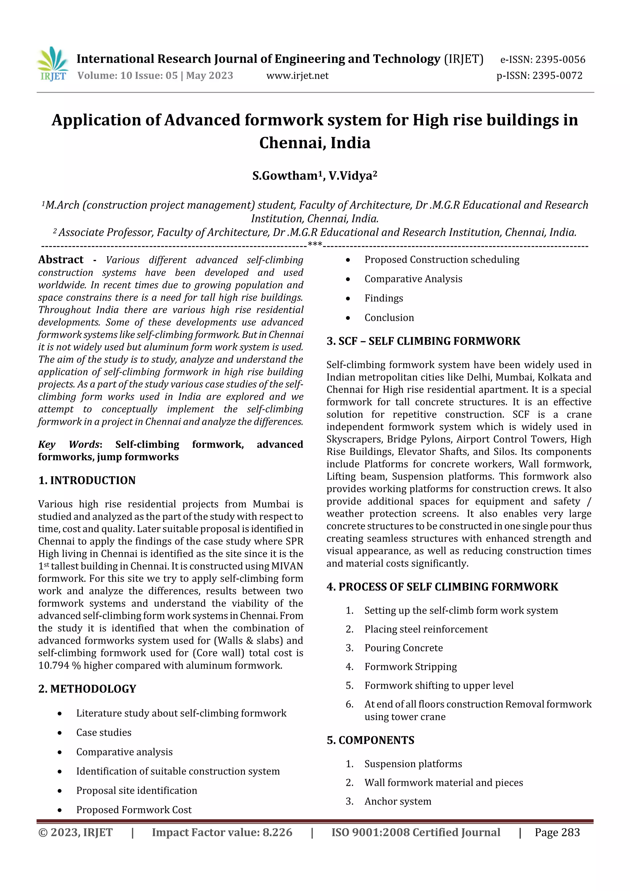 Application of Advanced formwork system for High rise buildings in ...