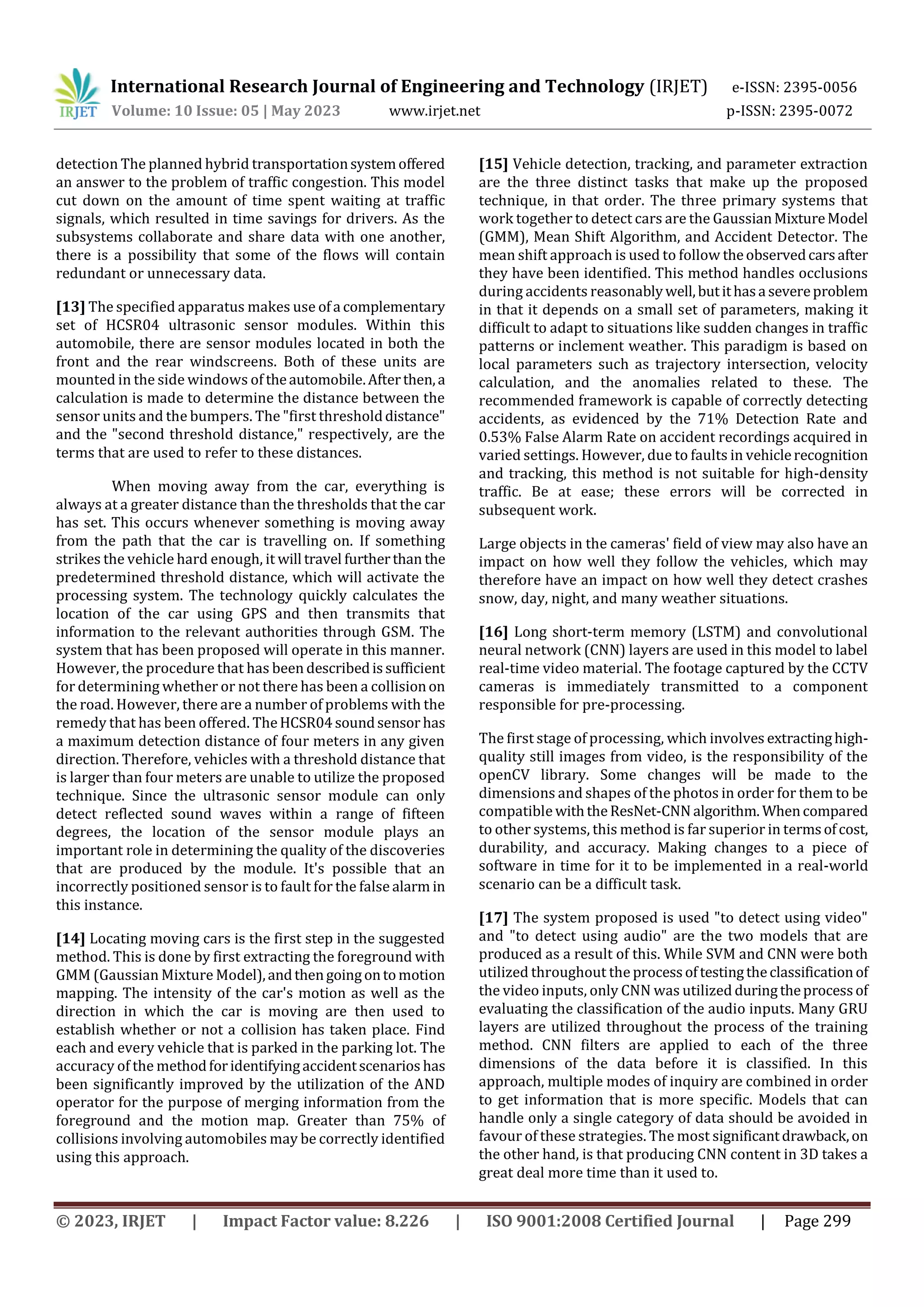 ACCIDENT DETECTION USING BiLSTM | PDF