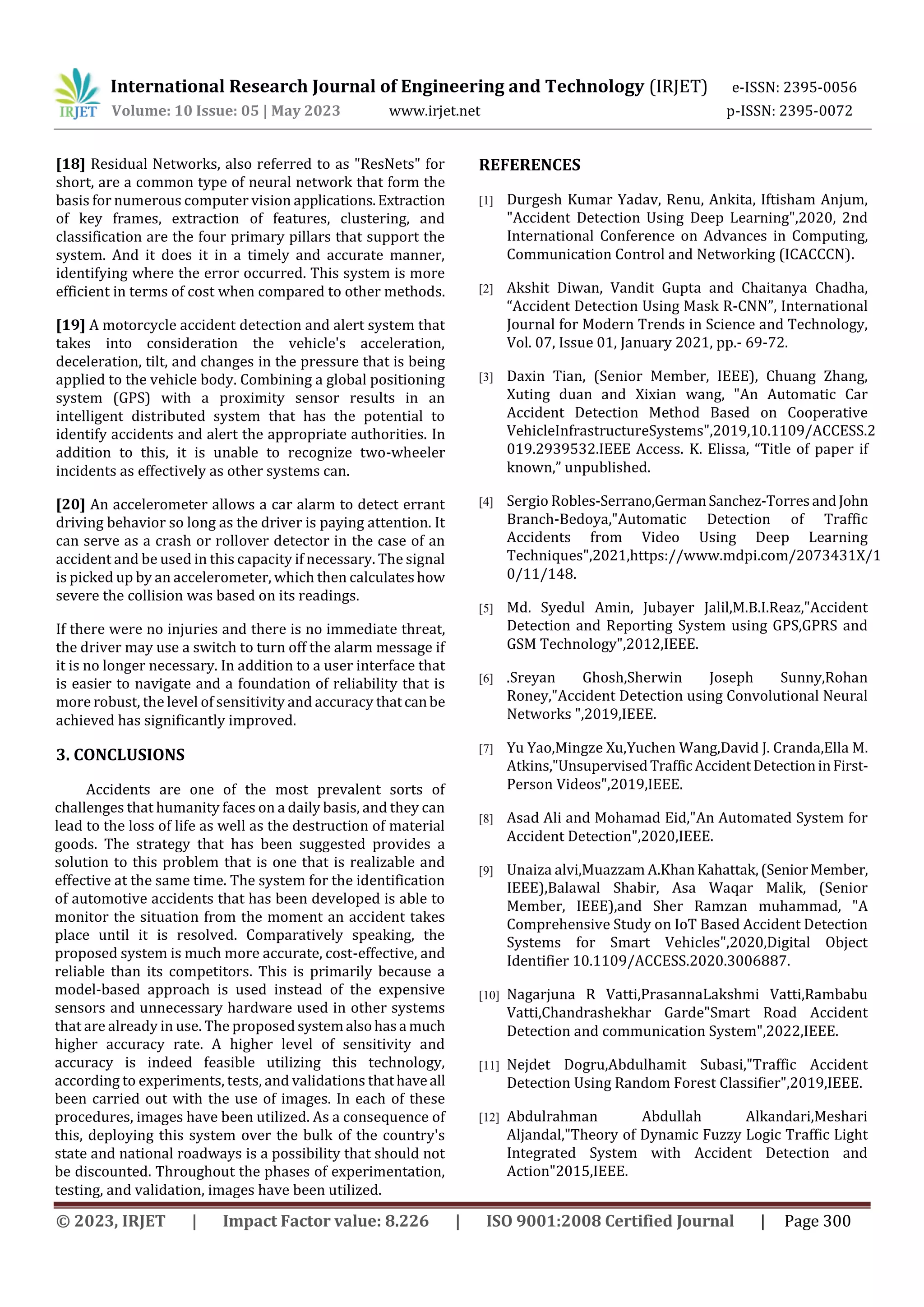 ACCIDENT DETECTION USING BiLSTM | PDF