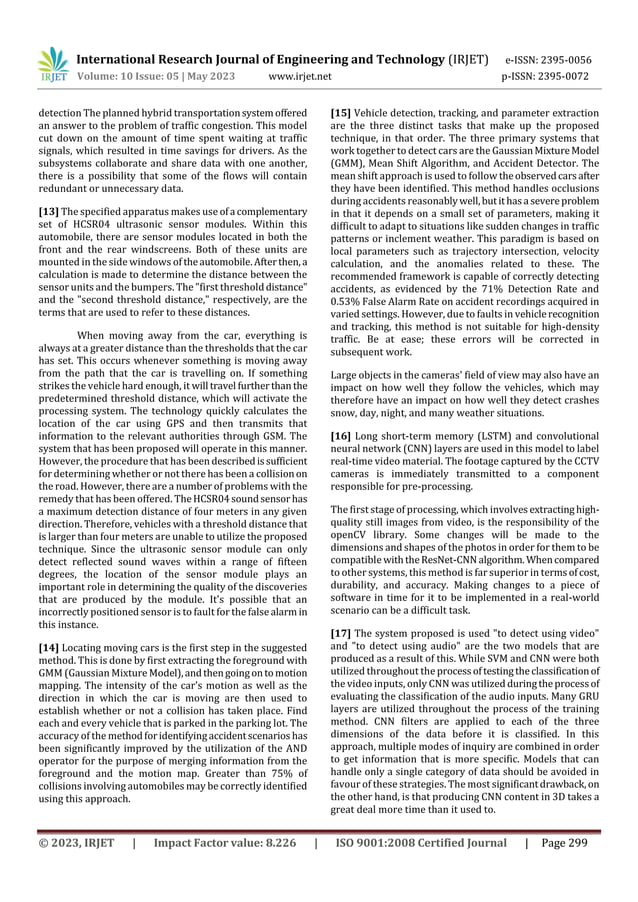 ACCIDENT DETECTION USING BiLSTM | PDF