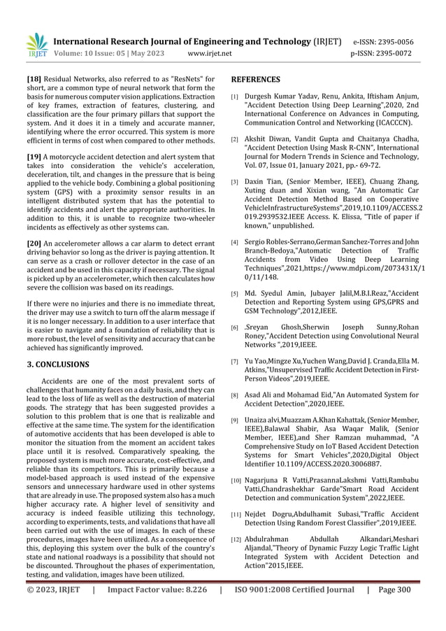 ACCIDENT DETECTION USING BiLSTM | PDF