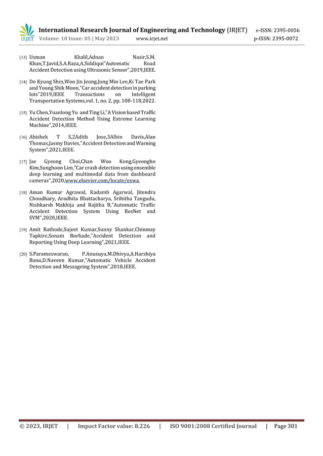 ACCIDENT DETECTION USING BiLSTM | PDF