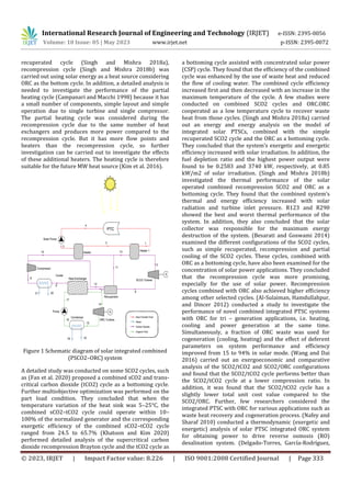 THERMODYNAMIC ANALYSIS OF SOLAR POWERED COMBINED SUPERCRITICAL CARBON DIOXIDE CYCLE AND ORGANIC ...
