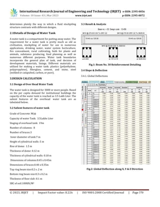 Design & Analysis of Circular Water Tank by Using Staad Pro Software | PDF