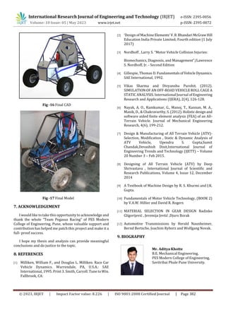 Performance enhancement through design and analysis of All Terrain ...