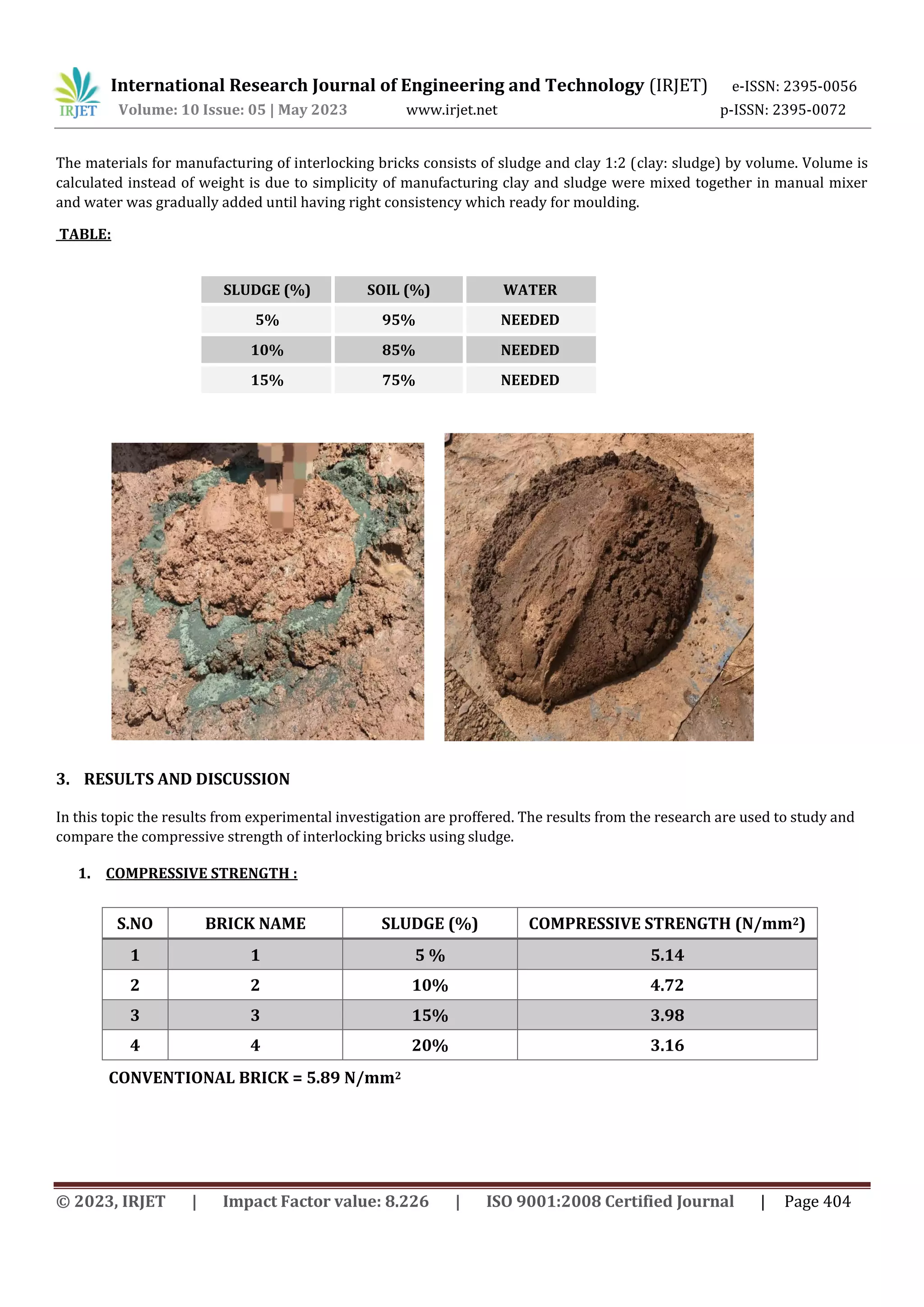 CASTING AND EVALUATING THE INTERLOCKING BRICKS USING ORGANIC WASTE ...