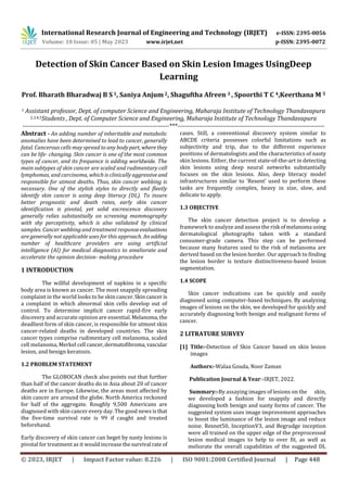 Detection of Skin Cancer Based on Skin Lesion Images UsingDeep Learning | PDF | Skin and ...