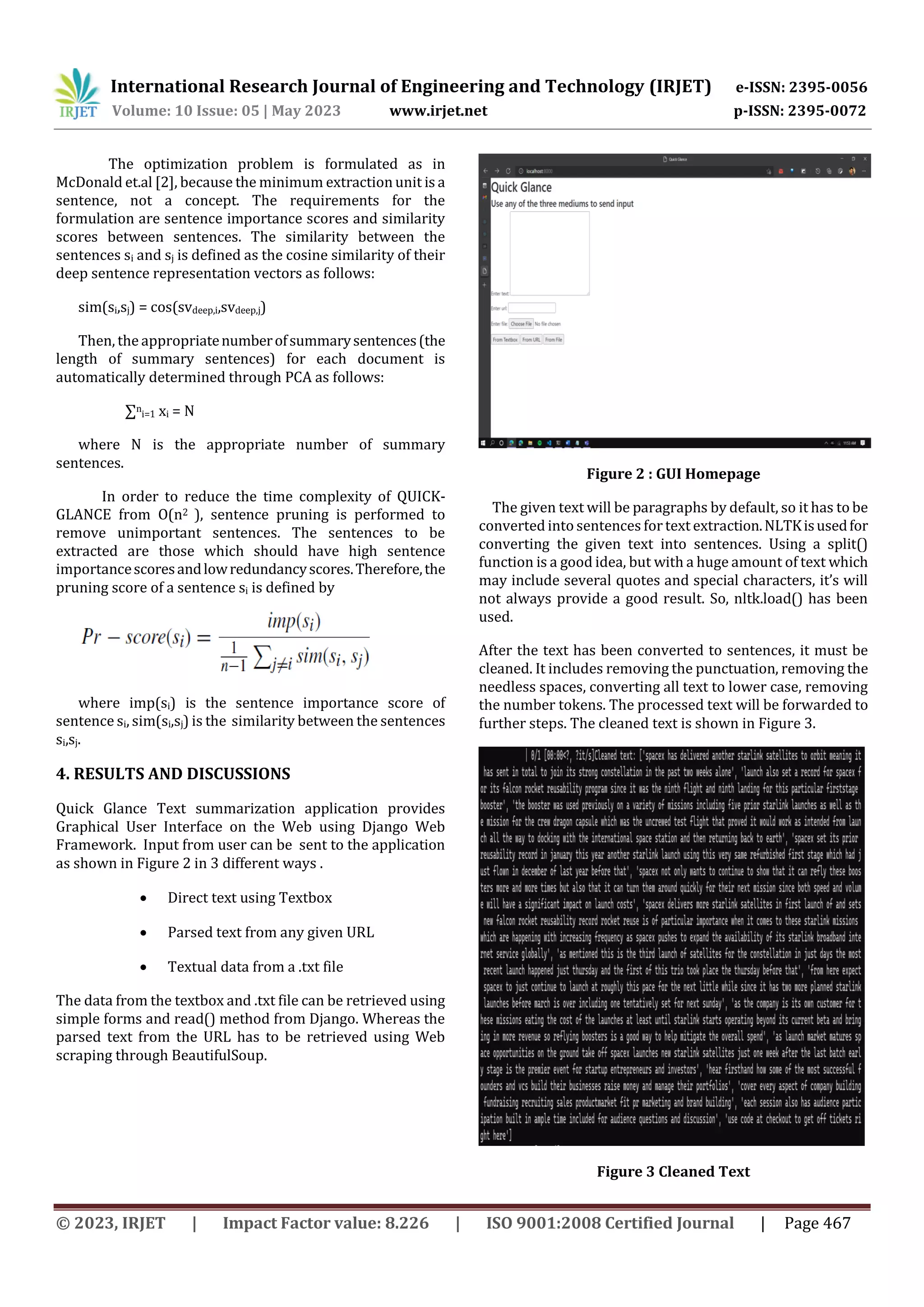 Quick Glance Unsupervised Extractive Summarization Model Pdf