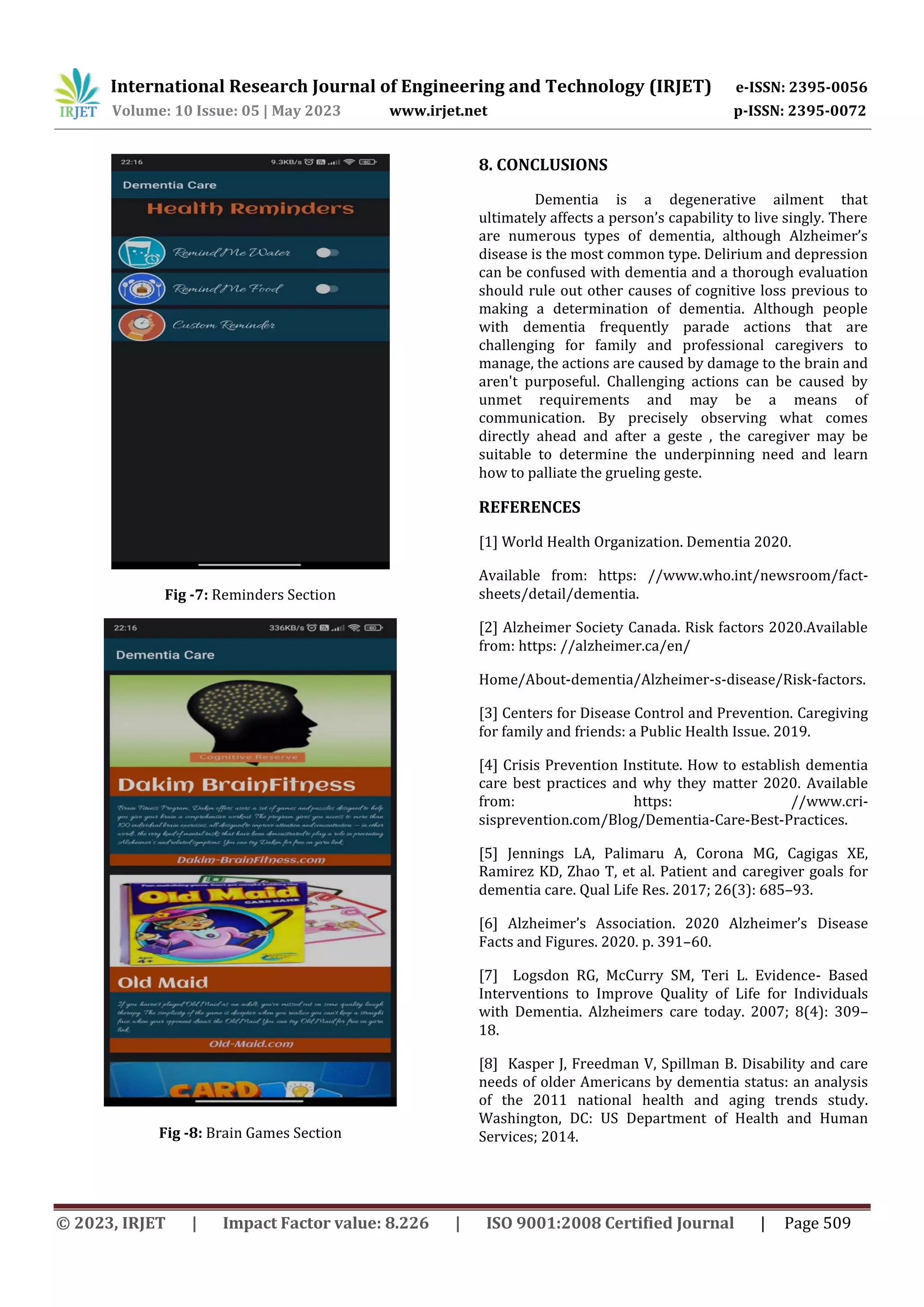 Dementia Care Application | PDF