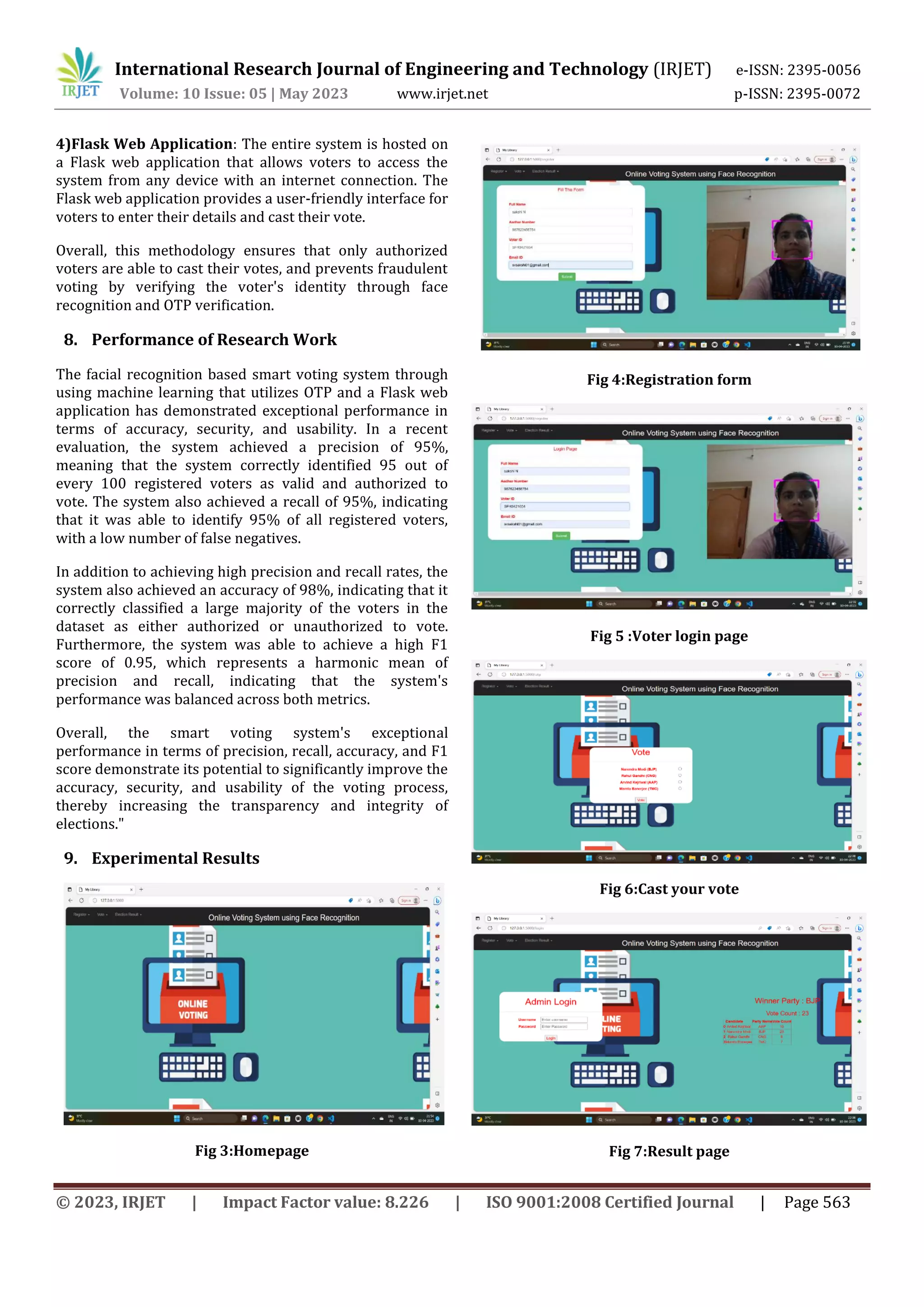 A Novel Method for Facial Recognition Based Smart Voting System Using Machine Learning | PDF