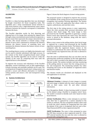 A Novel Method for Facial Recognition Based Smart Voting System Using Machine Learning | PDF