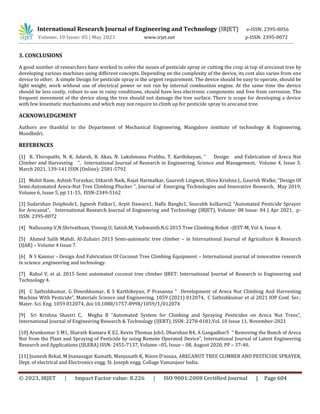 Review on Design and Development of Pesticide Sprayer For Arecanut Tree ...